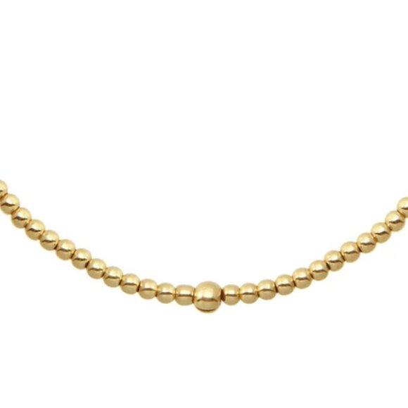 Hand Crafted | Jewelry | Nwt 4kgf 25mm Yellow Gold Bead 1 Bracelet Tarnish Free | Poshmark